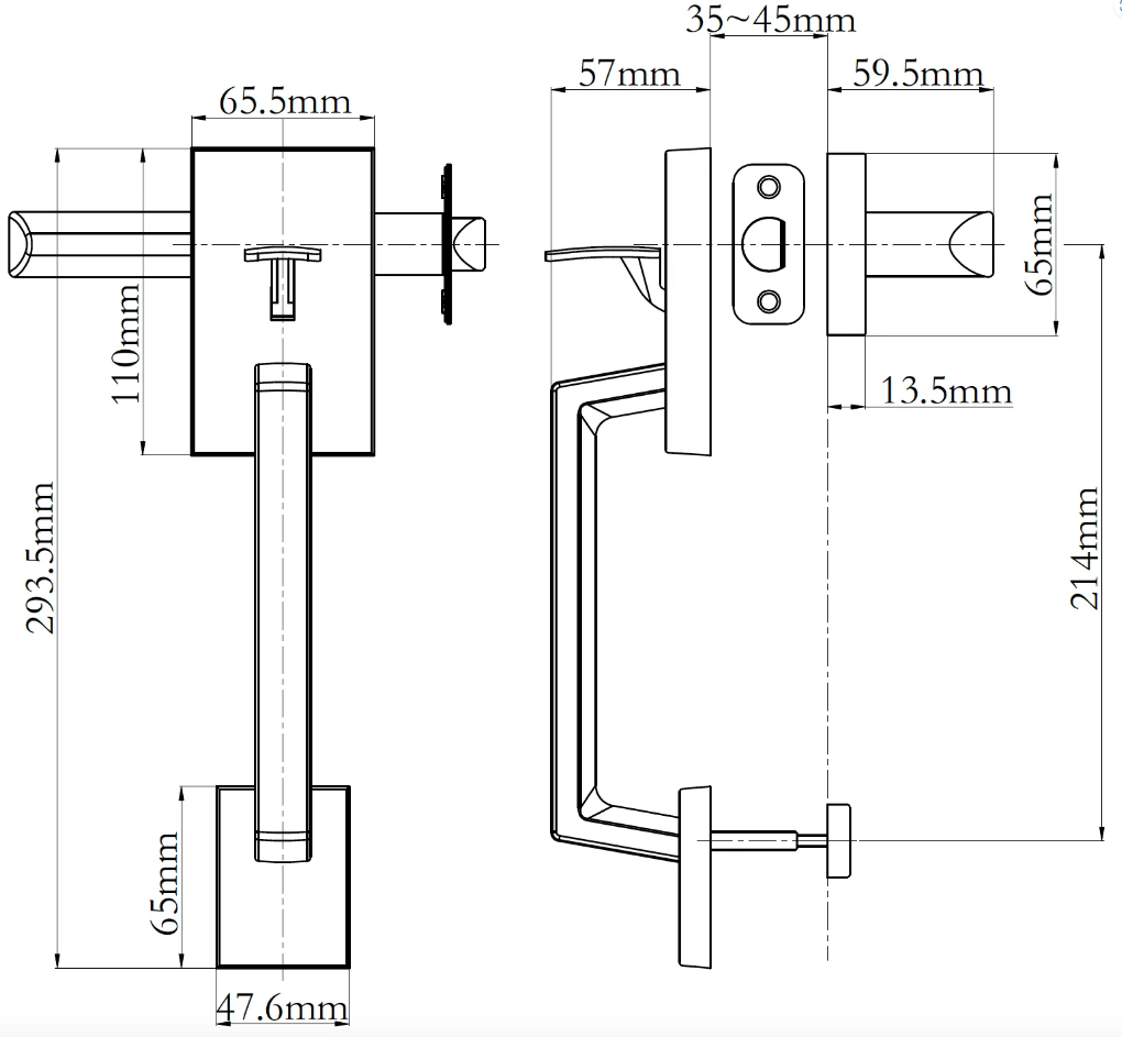 N2LOK ABODE SENTRY ENTRY HANDLE SET – The Lock Shop