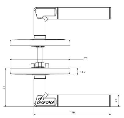 LOCKWOOD CODE HANDLE KEYLESS LOCKSET 8816 – The Lock Shop