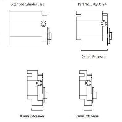 LOCKWOOD EXTENDED MODULAR 570 OVAL BASE CYLINDER ONLY – The Lock Shop