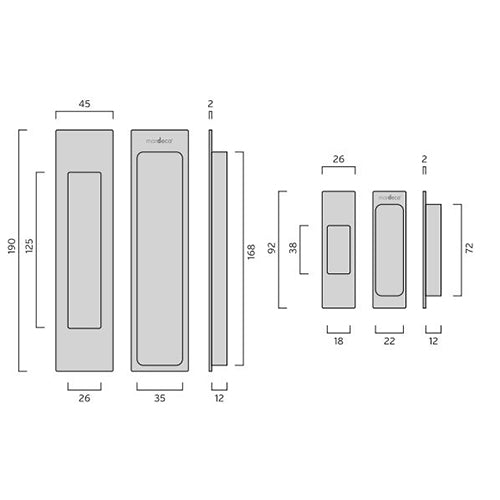 MARDECO 'M' SERIES FLUSH PULL PASSAGE SET – The Lock Shop