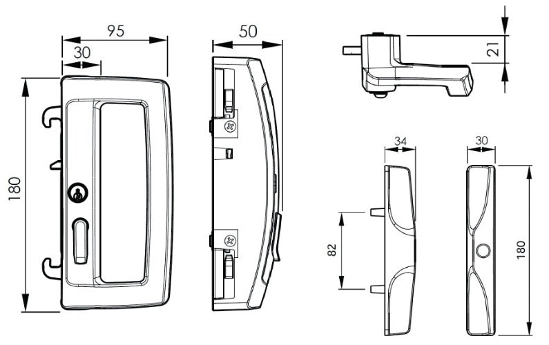 Buy AUSTRAL YARRA VIEW EDGE SLIDING DOOR LOCK Online – The Lock Shop
