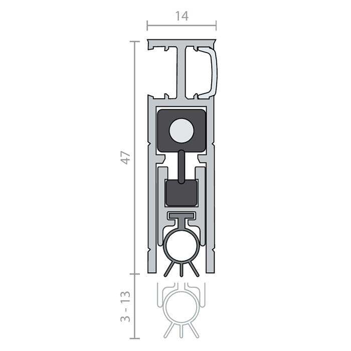 RAVEN AUTOMATIC BOTTOM DOOR SEAL RP35SI (CLEAR ANODISED) – The Lock Shop
